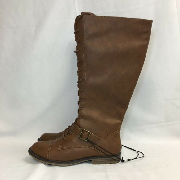 Universal Thread | Shoes | Universal Thread Lace Up Riding Boots Cognac ...